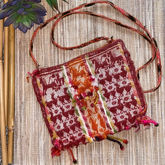 Bags | Vintage Peruvian Woven Bag Boho Purse | Poshmark